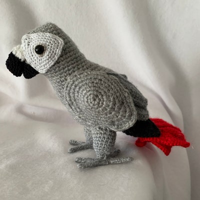 African Grey Parrot Crochet PATTERN USA Terms - Etsy