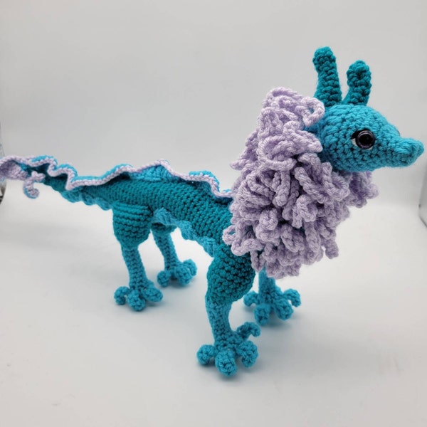 Blue Water Dragon US PDF Crochet Pattern (english) - Etsy