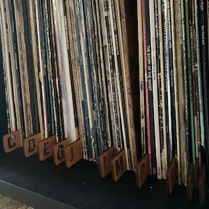 Vinyl Record Divider, Record Dividers, Vinyl Record Storage, Handmade ...