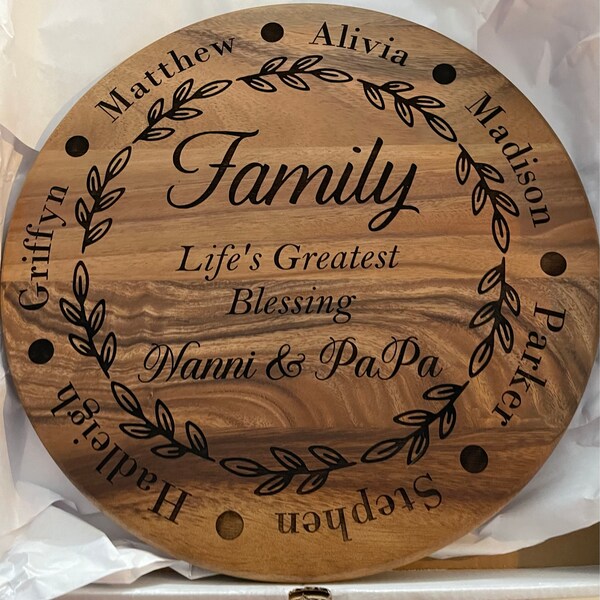 Personalized Lazy Susan Family Blessing - Etsy