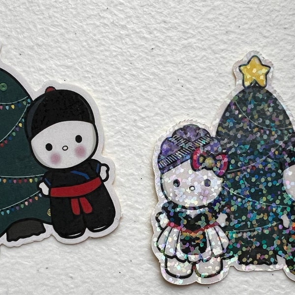 Hmong Christmas Couple Cartoon: Digital Art (PNG, JPG) - Etsy