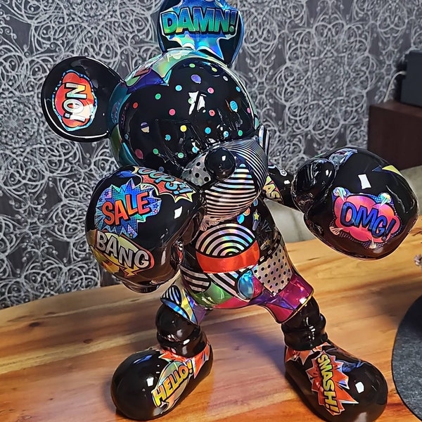 Sculpture pop art holographique Mickey Tyson Boxer. - Etsy France
