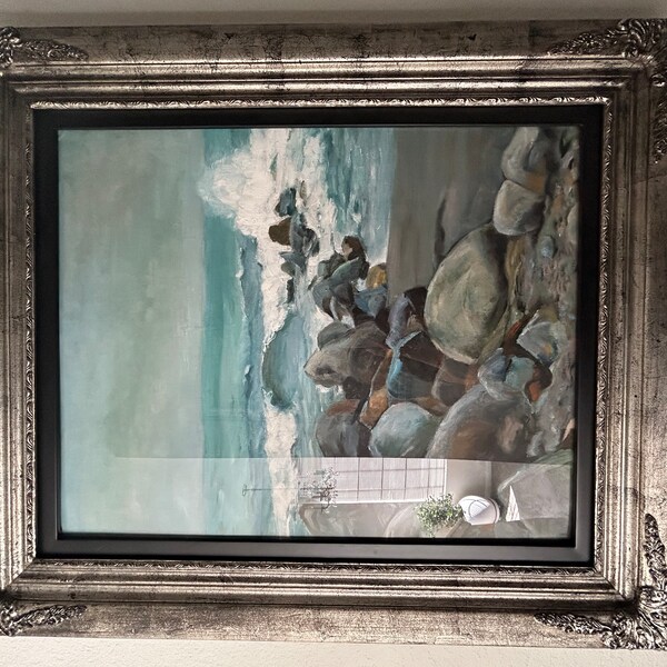 Antique Style Low Profile Frame. Ornate Wood Picture Frame, Canvas ...