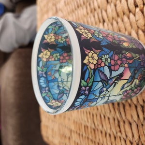 Hummingbird Stained Glass Designed Battery Operated Tea Light Holder - Etsy