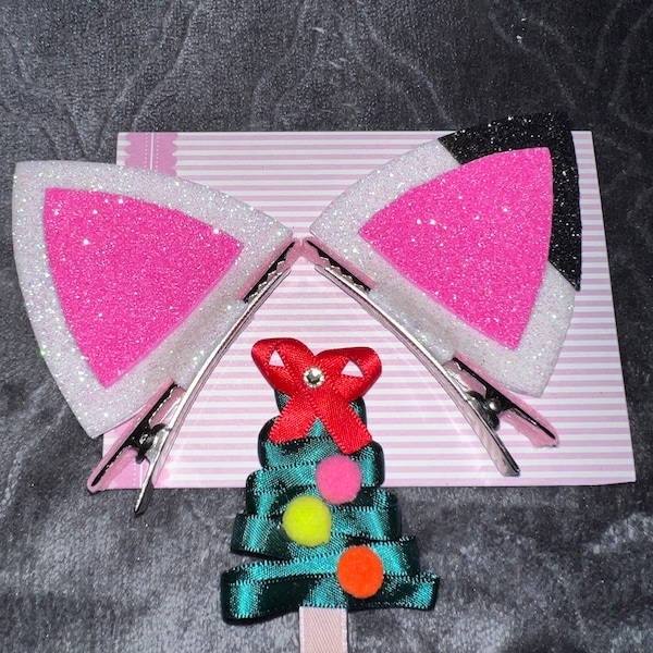 Pandy Paws Hair Clip Set | Gabby's Dollhouse Pandy Cat Ears Bow Set ...
