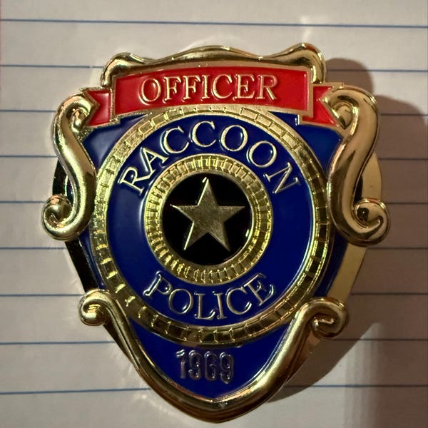 Raccoon City R.P.D. Red Banner Metal Costume/cosplay Badge 66mm X 63mm ...