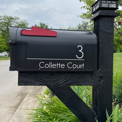 Modern Number Decal for Front Door Address Decal Front - Etsy