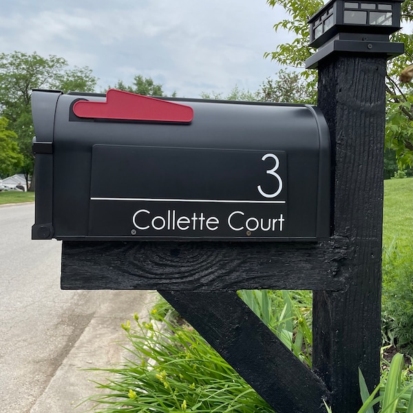 Modern Address Mailbox Decal | Street Address Mailbox | Address for ...