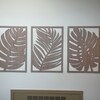 Tropical Leaves Wood Wall Art 3 Panel Set Monstera Wooden - Etsy