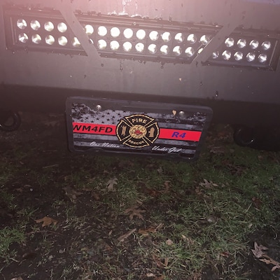 American Flag Firefighter, Fireman License Plate Public Safety Vanity ...