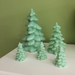 Set of Three. Mosser Glass 2.75" Jadeite Christmas Trees. - Etsy