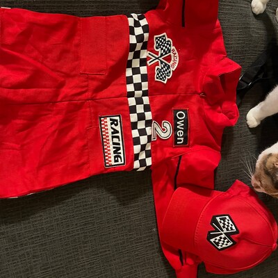 Personalized Red Racer Short-long Jumpsuit Two Fast Racer Kids ...