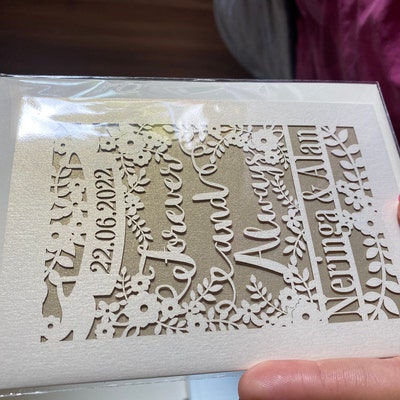 Personalised Laser Cut Papercut Wedding Engagement Anniversary Forever ...