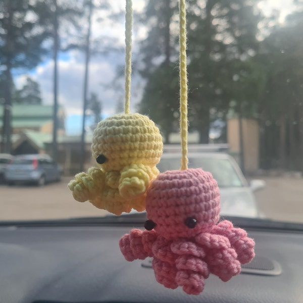Rear View Mirror Octopus Toy - Etsy