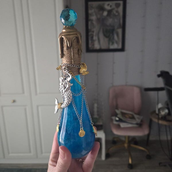 Mermaid Scales Static Potion Bottle Spell Bottle Cosplay Water Magic ...