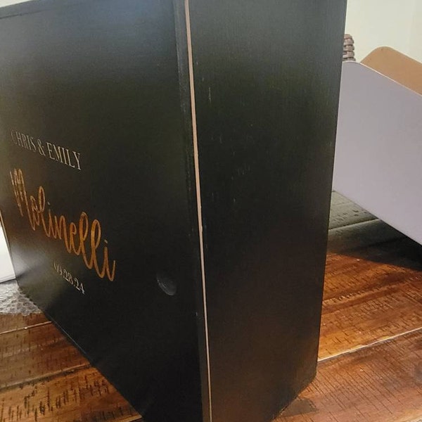 Personalized Wedding Card Drop Box Engraved Slidetop Wood Box With Card ...