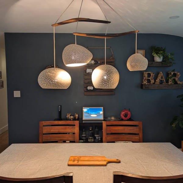 CLAYLIGHT VINE | Semi-flush Mount Chandelier | Five or Eight Shade ...