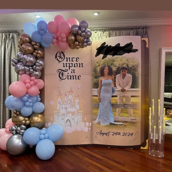 Once Upon a Time Backdrop Princess Birthday Party Fairytale Babyshower ...