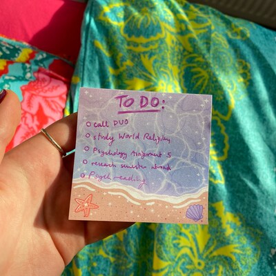 Beach Cute Aesthetic Sticky Note - Etsy