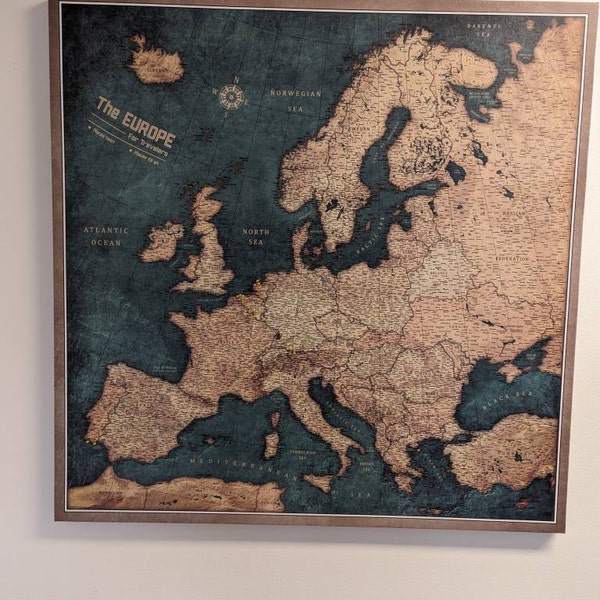 Personalized USA Travel Map Push Pin Map United States Pinboard Cork ...