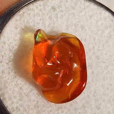 A Very Attractive Natural Mexican Fire Opal Earth Mined Pendent on A ...