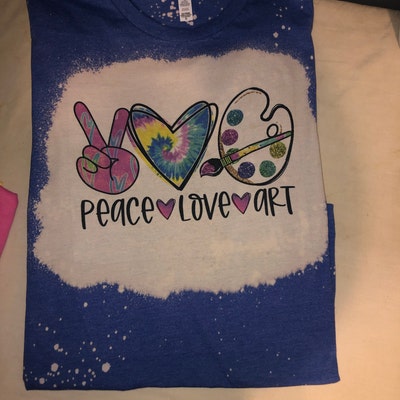 Peace Love Art Colorful Tie Dye PNG Print File for Sublimation or Print ...