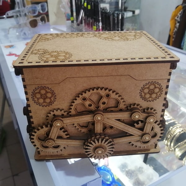 Mechanical Gearbox for Laser Cut / Gear Baul / Decorative Box for Laser ...