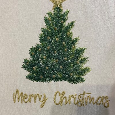Christmas Tree Embroidery Design. 5 Sizes. Super Realistic Christmas ...
