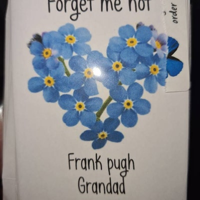 30 Personalised in Loving Memory Funeral Memorial Remembrance Forget Me ...