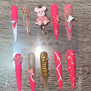 60 Pc 3D Nail Charm Bundle Nail Charm Box Set Kawaii Bear - Etsy