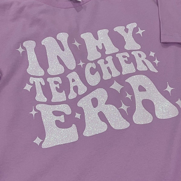 In My Teaching Era SVG PNG, Teacher Svg, Teacher Shirt, Eras, Wavy Stacked Text, Svg for Cricut ...