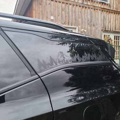 PNW Mountain Banner Vinyl Decal, Mountain Decal, Car Decal, Car Sticker ...