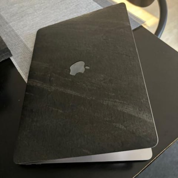 ROXXLYN Stone MacBook Real Slate Black Impact Skin Cover Decal for ...