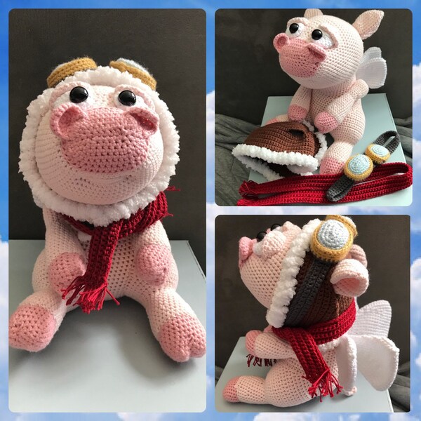 Flying Pig - Amigurumi Crochet Pattern From Dinegurumi - Direct ...