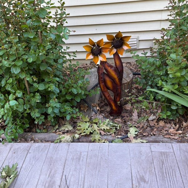 Rusted Deer Garden Decor - Garden Stake - Etsy