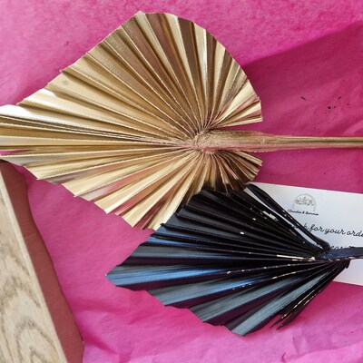 Metallic Palm Leaf Cake Topper - Etsy UK