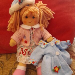 Rag Doll Poppy Personalised With Any Name. 28 Cm Ragdoll Christening ...