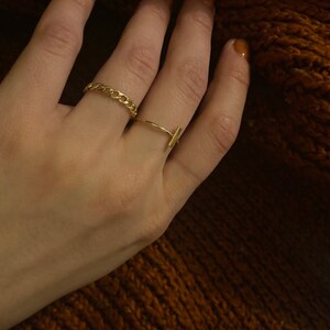 Bar Ring, Vertical Bar Ring, Simple Gold Ring, 14k Gold Filled Ring ...