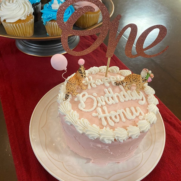 Cheetah Cub Cake Topper/safari Party Cake/safari Animal Cake Toppers ...