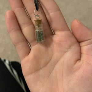 DIY Glass Bottle Necklace Sets Fillable Empty Mini Wishing Jar Glass ...