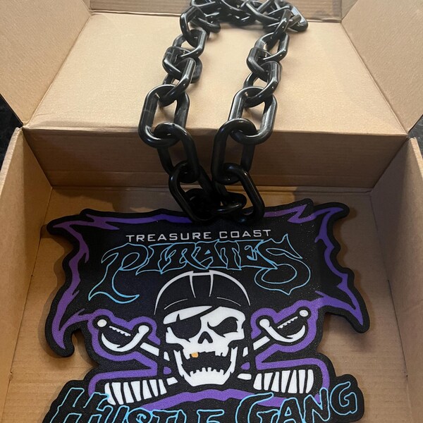 Custom Fan Chain Giant Logo Necklace Sports Homerun Turnover Jumbo ...