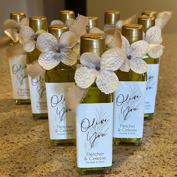 Amalfi Bridal Shower Favor | Amalfi Themed Olive Oil Favor | Infused ...