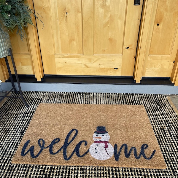 Snowman Doormat, Winter Doormat, Christmas Doormat, Patio Decor ...