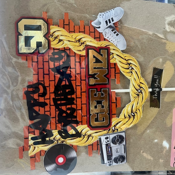 80s Themed Hip Hop - Personalized Cake Topper - Hip-hop - Party ...