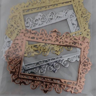 6 Pretty Rectangle Die Card Cut Outs Plus 1 Bonus Floral Card for ...