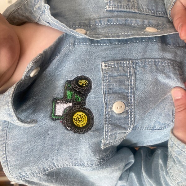 Farm Tractor Embroidery Design 4 Sizes - Tiny Machine Embroidery File ...