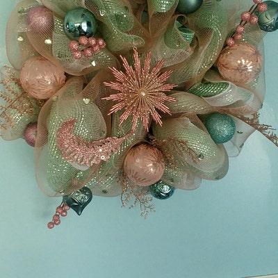 Rose Gold Deco Mesh 10 Inch, Rose Gold Mesh, Deco Mesh for Wreaths, 10 ...