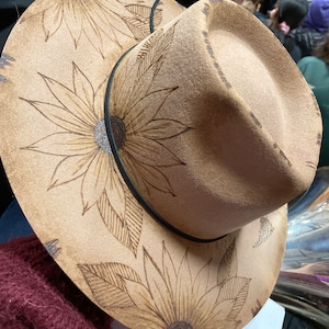 Levi: Skull Crown Shape Mens Hat . Hand Shaped Hat, Burned Hat, Cowboy ...