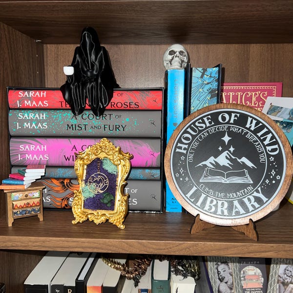 Book Club Library Signs Various Trope Designs for Bookshelf Decor or ...