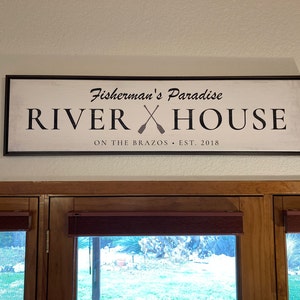 River Signs Personalized Welcome to the River House Sign Custom River ...